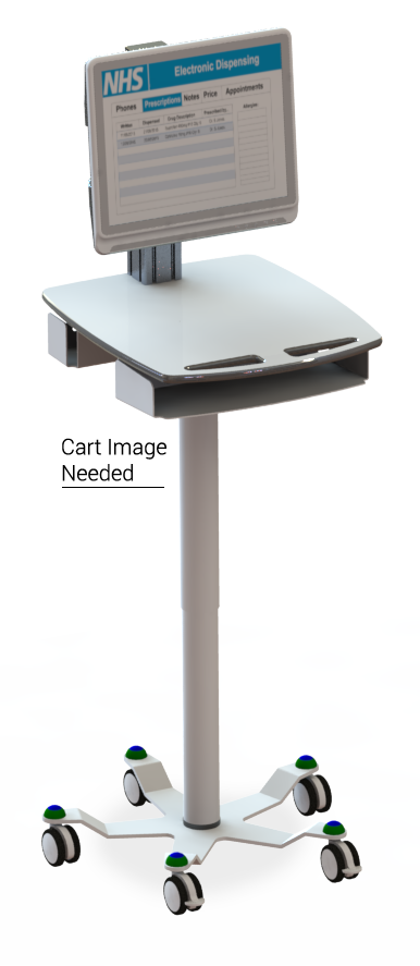 Mobile Computer Cart | Hygia Classic Single Screen Computer Cart ...